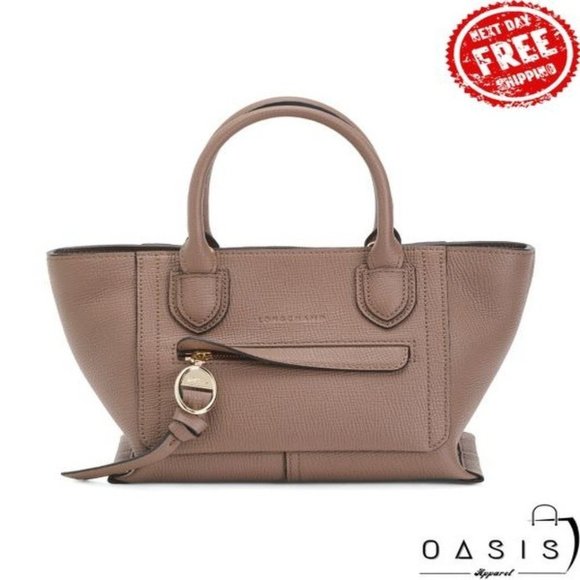 Longchamp | Bags | Longchamp Leather Mailbox Small Top Handle Tote ...